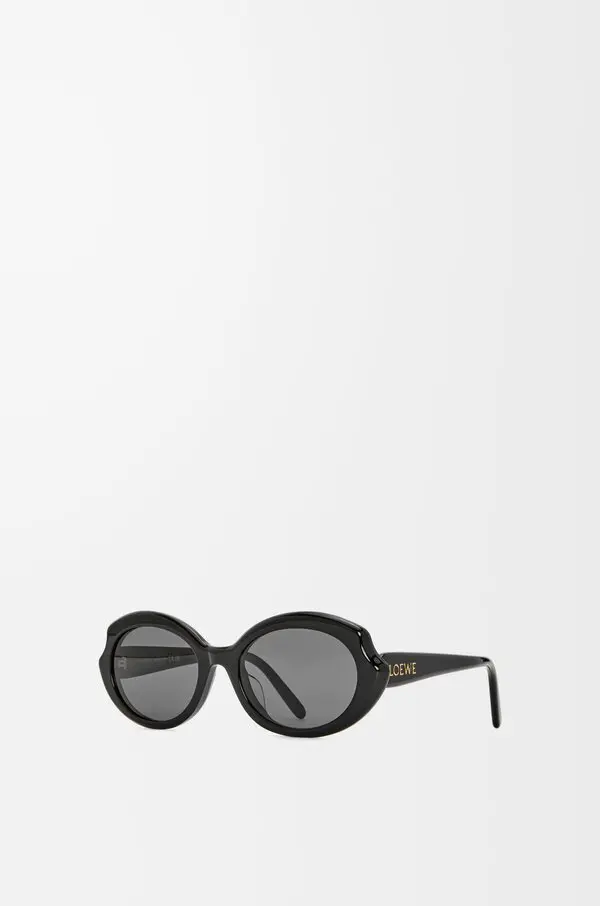 Loewe Mini Oval Slim Sunglasses - Black