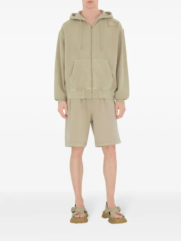 Burberry Equestrian Knight Motif Zip-up Hoodie