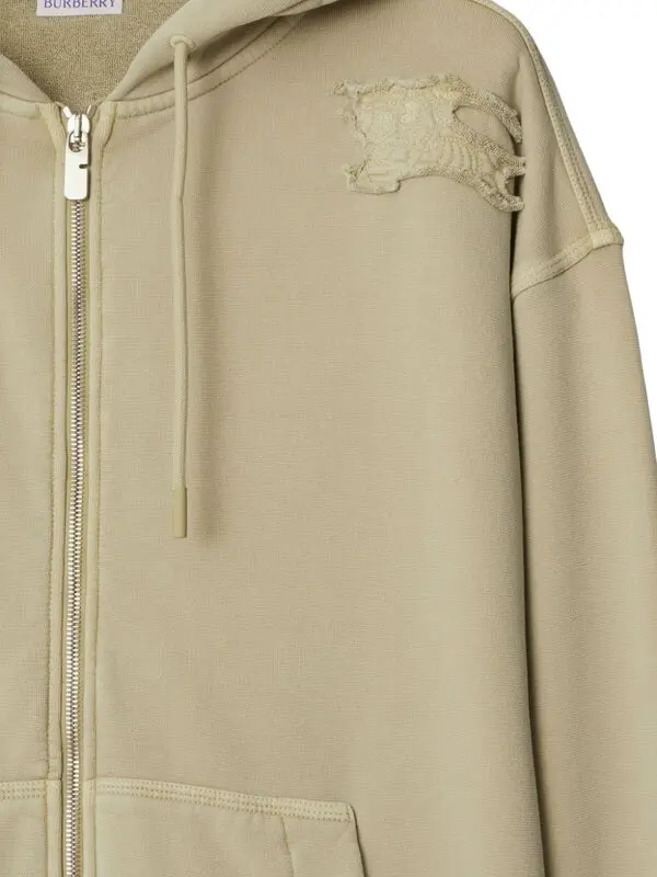 Burberry Equestrian Knight Motif Zip-up Hoodie