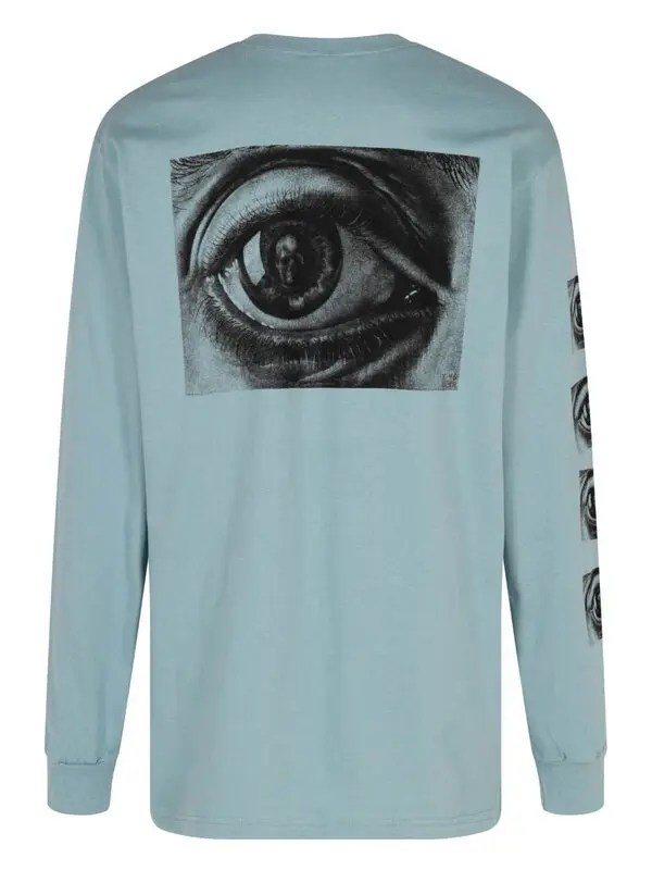 Supreme M.C. Escher Eye Cotton T-Shirt - Blue | Editorialist