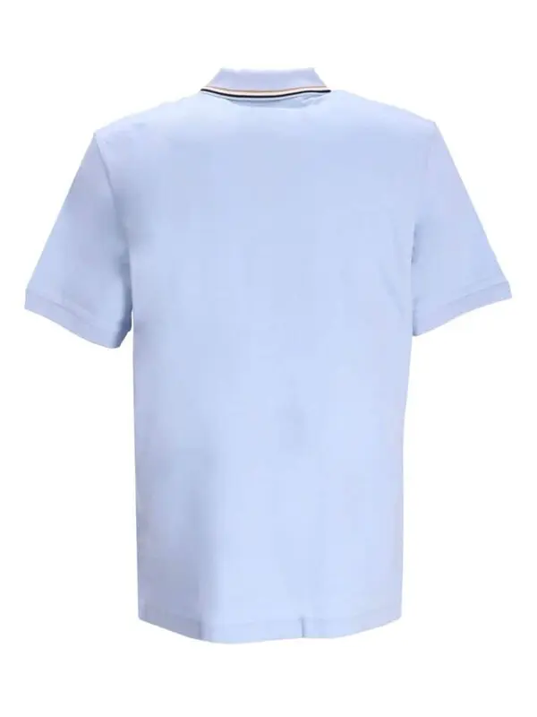 BOSS Stripe-trimmed Cotton Polo Shirt - Blue