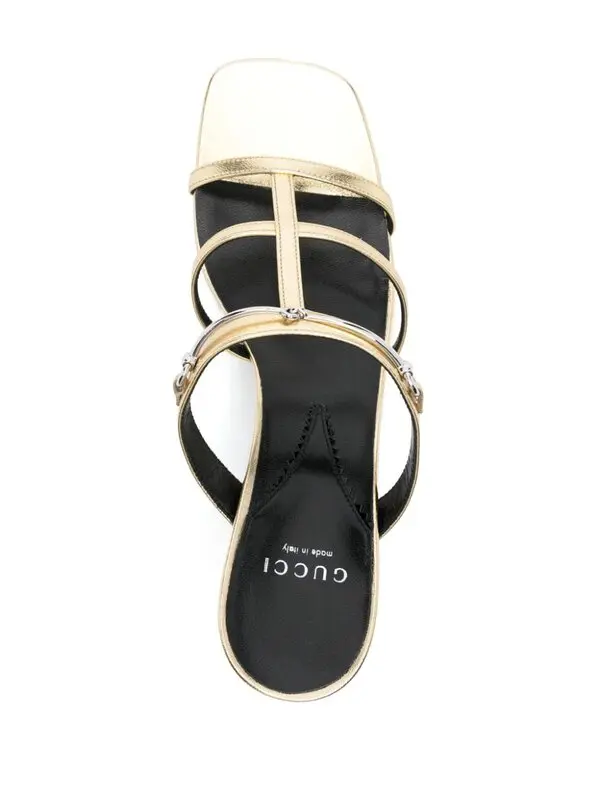 Gucci 75mm Horsebit-detail Leather Sandals