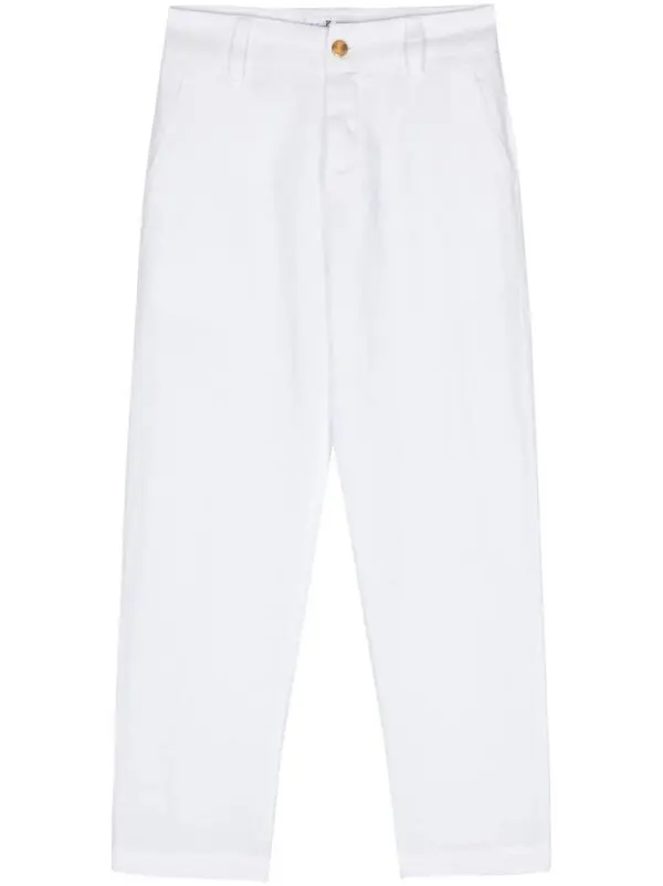 PT TORINO Twill Tapered Trousers - White