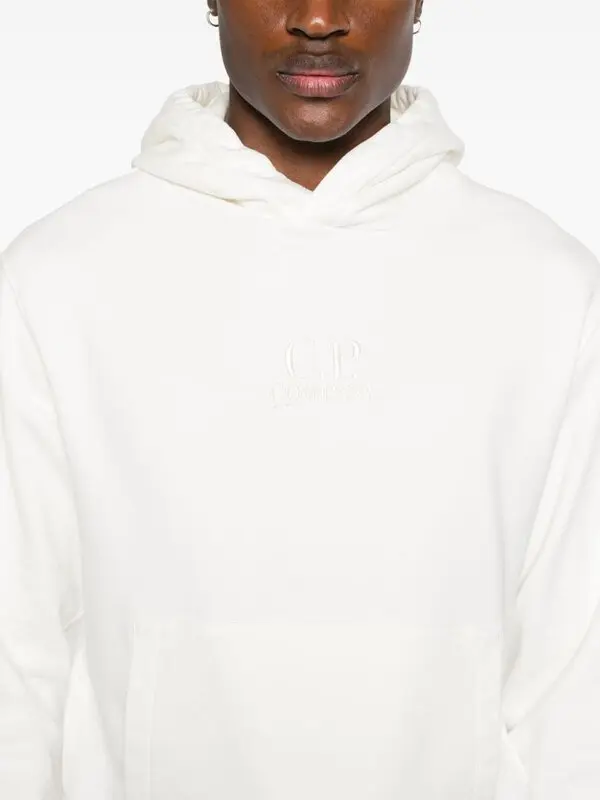 C.P. COMPANY Cotton Hoodie With Embroidered Logo
