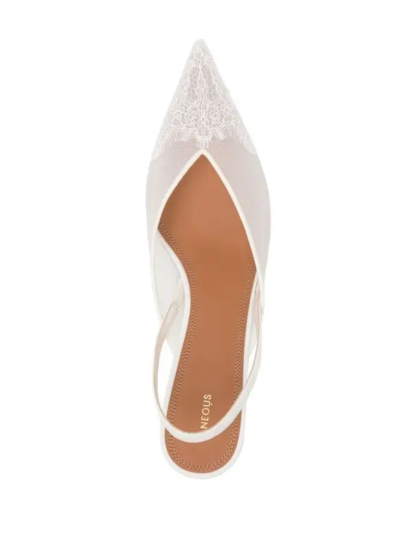 NEOUS 45mm Lace Slingback Pumps