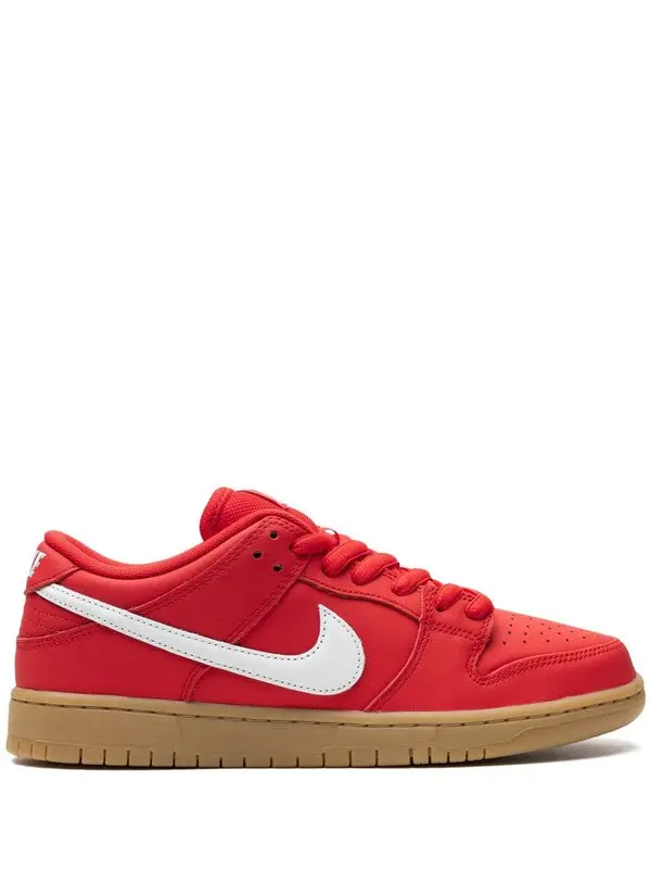 Nike Sb Dunk Low Pro University /gum Sneakers - Red