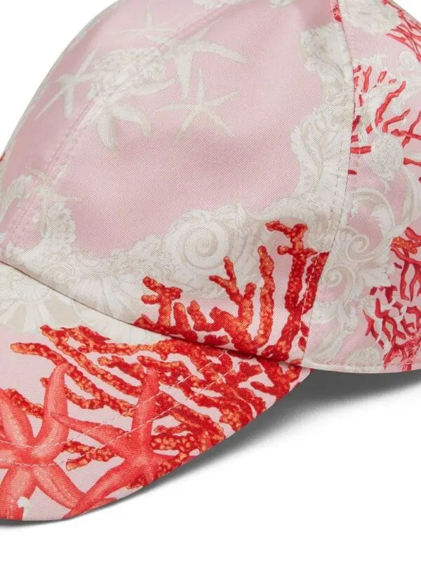 Versace Barocco Sea Baseball Cap In Red - 50% Off | Editorialist display picture 2