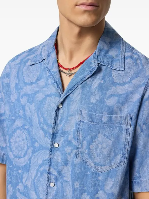 Versace Barocco Chambray Denim Shirt
