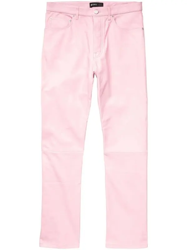 PURPLE BRAND Straight-leg Leather Trousers
