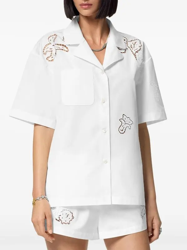 Versace Sangallo-embroidered Cotton Shirt
