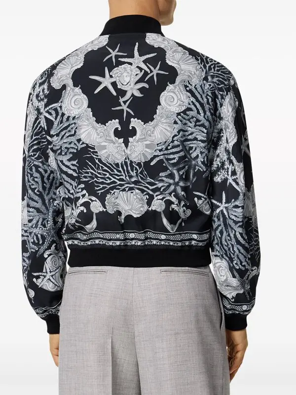 Versace Barocco Sea Reversible Bomber Jacket - Black