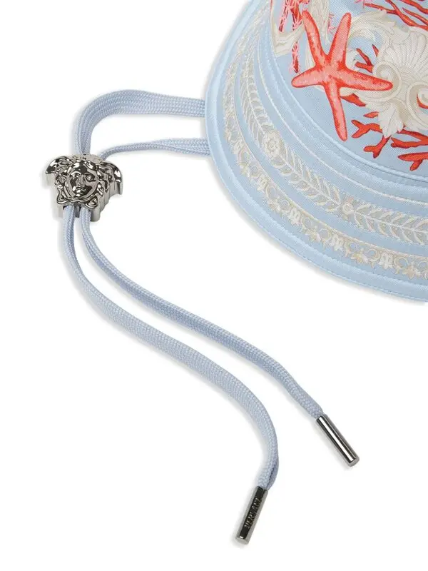Versace Barocco Sea Bucket Hat In Blue - 50% Off | Editorialist display picture 2