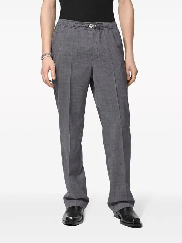 Versace Houndstooth Wool Trousers