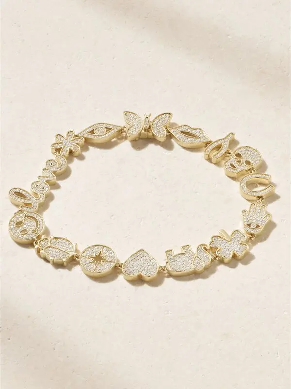 SYDNEY EVAN 15th Anniversary 14-karat Diamond Bracelet - Gold