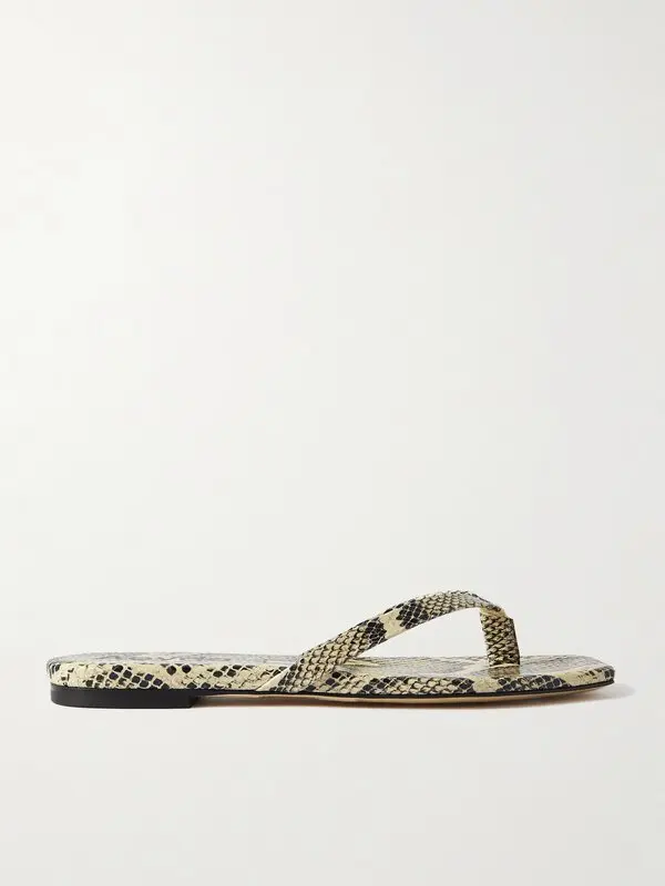 AeydĒ Renee Snake-effect Sandals - Animal Print