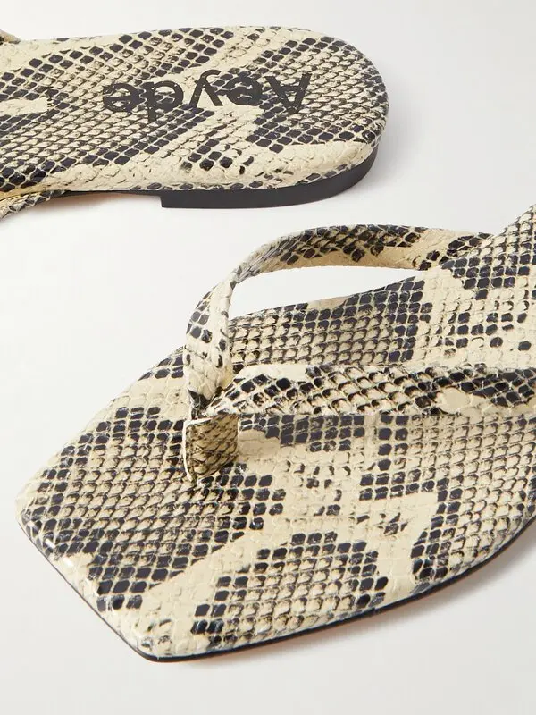 AeydĒ Renee Snake-effect Sandals - Animal Print