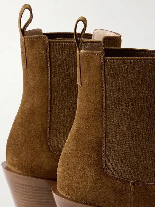 GIANVITO ROSSI Wylie 60 Suede Chelsea Boots - Brown