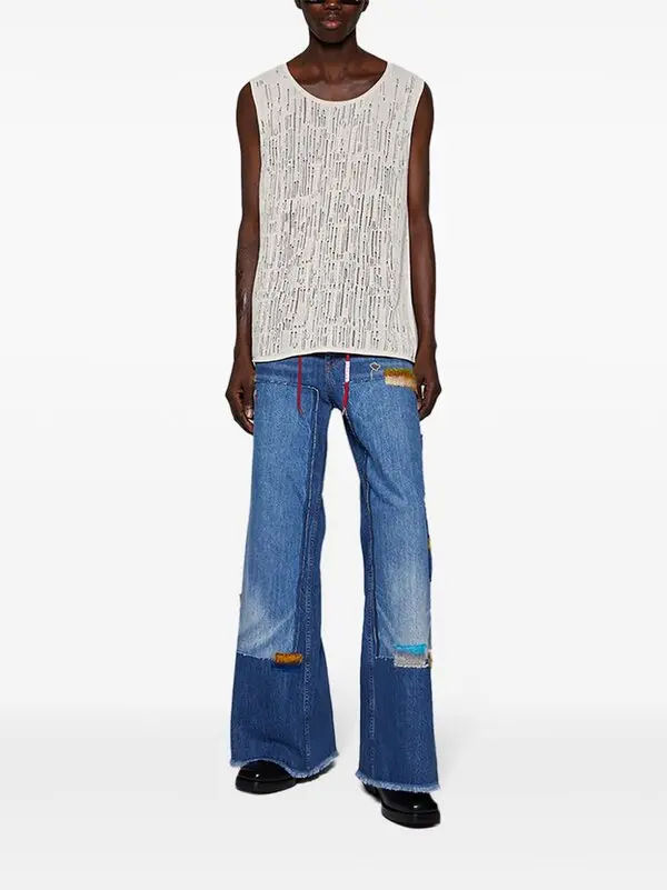 LANVIN Round-neck Open-knit Tank Top