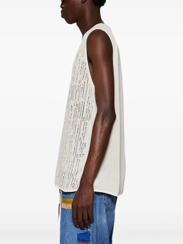 LANVIN Round-neck Open-knit Tank Top