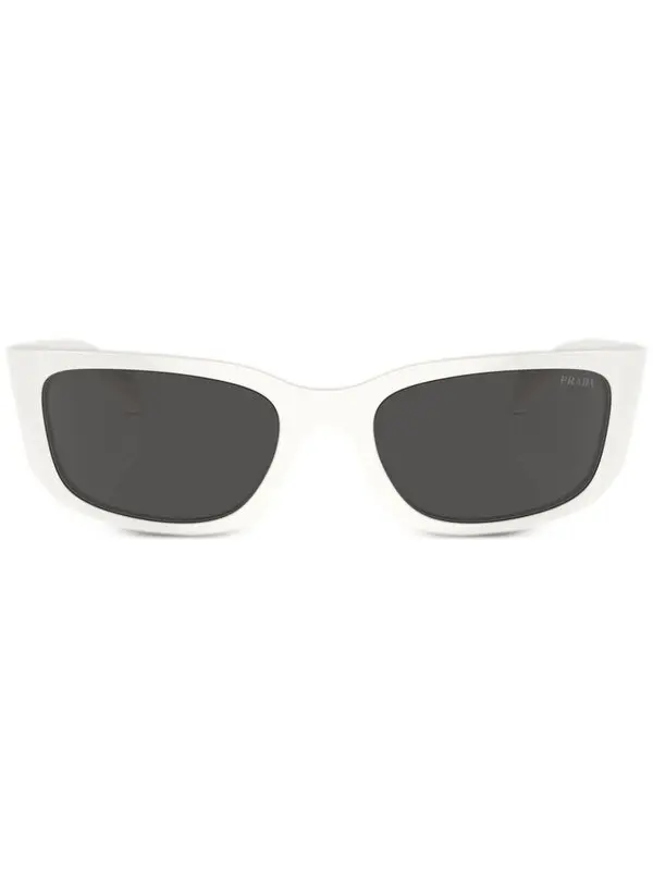 Prada Oval Frame Sunglasses - White