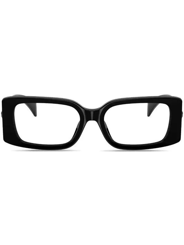 Versace Medusa Plaque Rectangle Glasses - Black