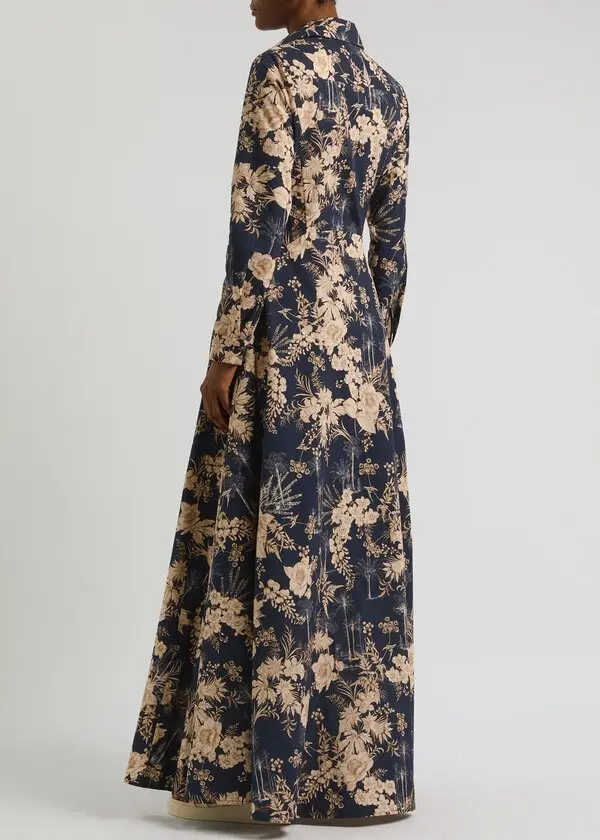 knee length dresses for ladies Evi Grintela Women's Floral Print Silk Dress main image 1