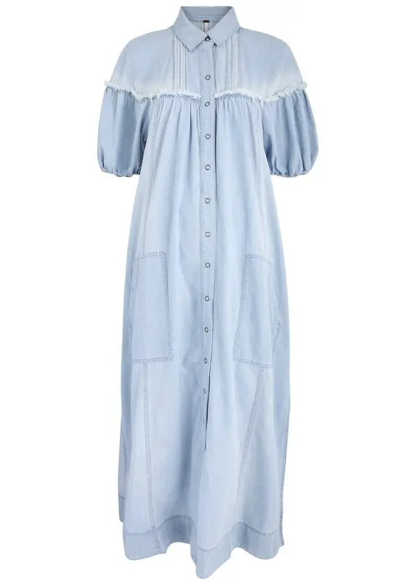 Free People On The Road Chambray Maxi Dress - Denim