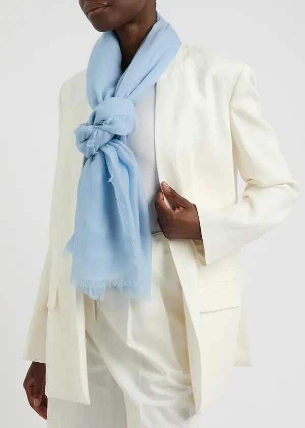 AMA PURE Cashmere Scarf - Blue