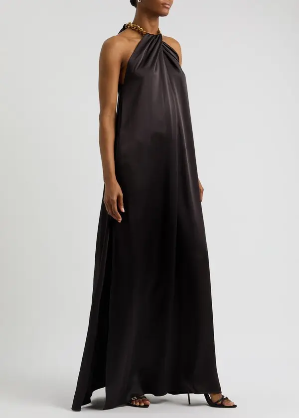 Stella McCartney Chain-embellished Satin Gown