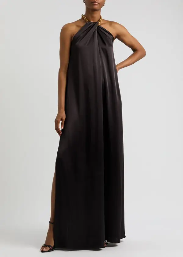 Stella McCartney Chain-embellished Satin Gown