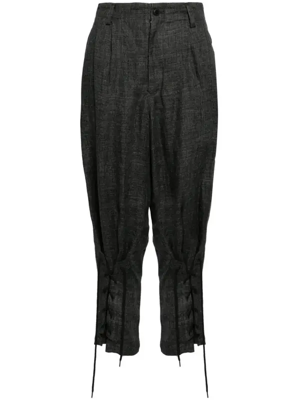 Y’s Tapered-leg Linen Trousers