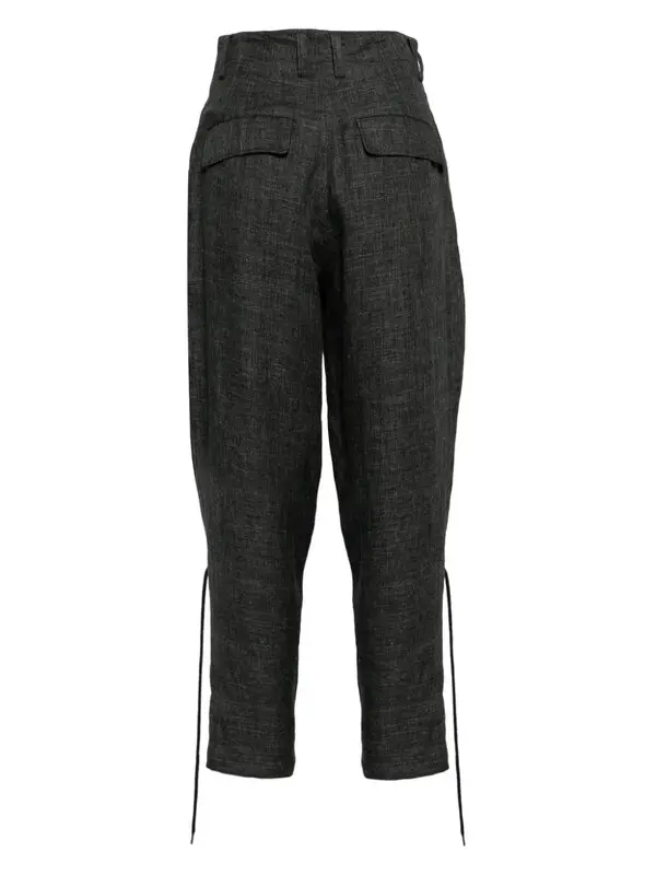 Y’s Tapered-leg Linen Trousers
