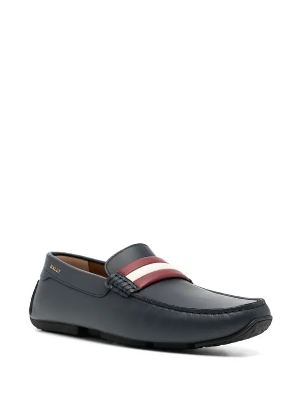 Bally Pilot Leather Loafers - Blue