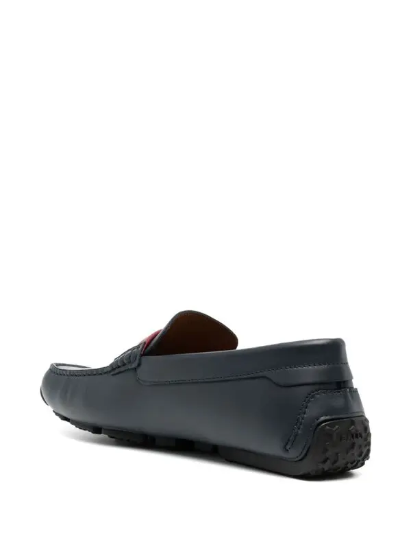 Bally Pilot Leather Loafers - Blue