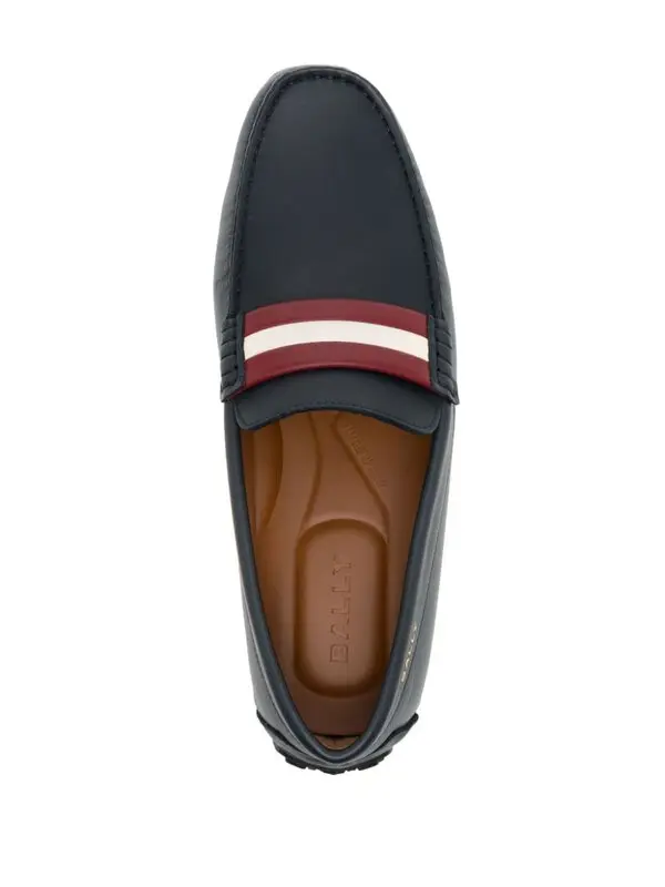 Bally Pilot Leather Loafers - Blue