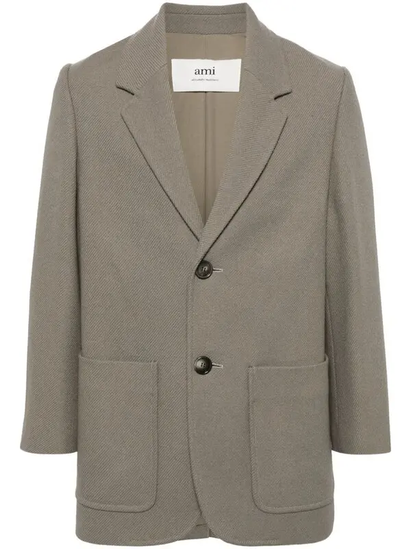 Ami Single-breasted Virgin-wool Blend Blazer