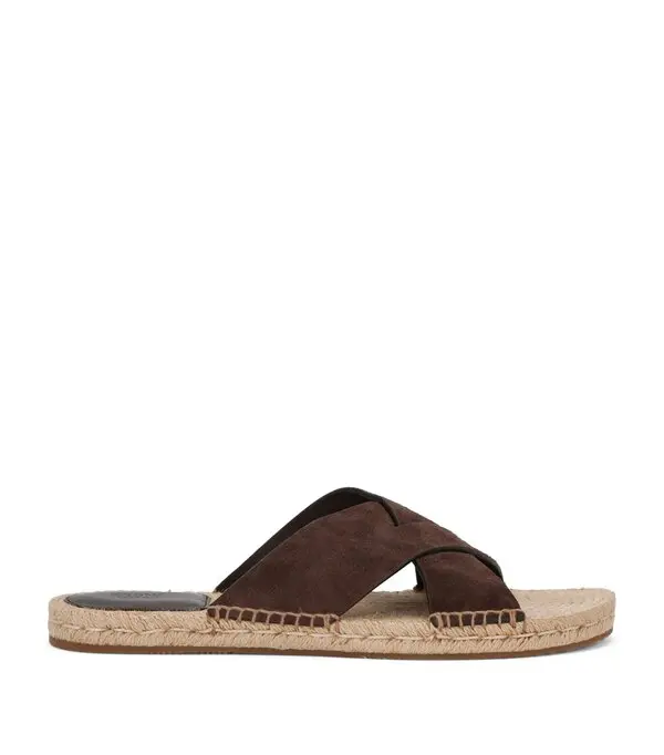 Zegna Suede Espadrille Sandals - Brown