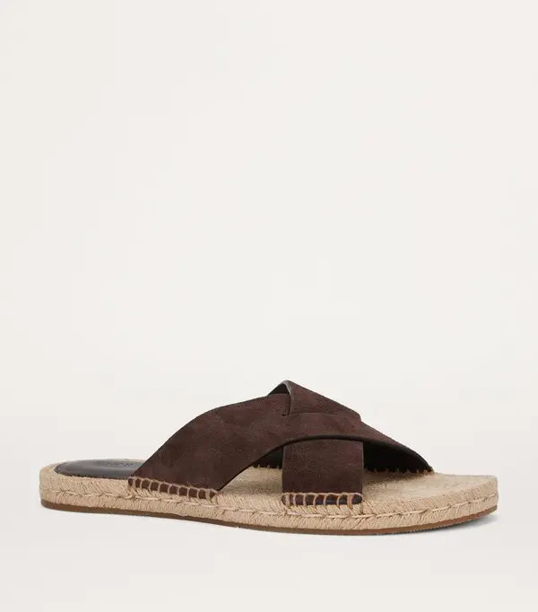 Zegna Suede Espadrille Sandals - Brown