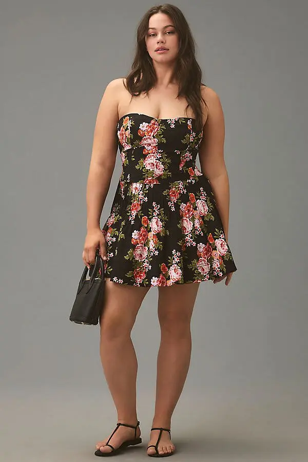 Maeve Strapless Flounce Mi Dress In Multicolor - 70% Off | Editorialist