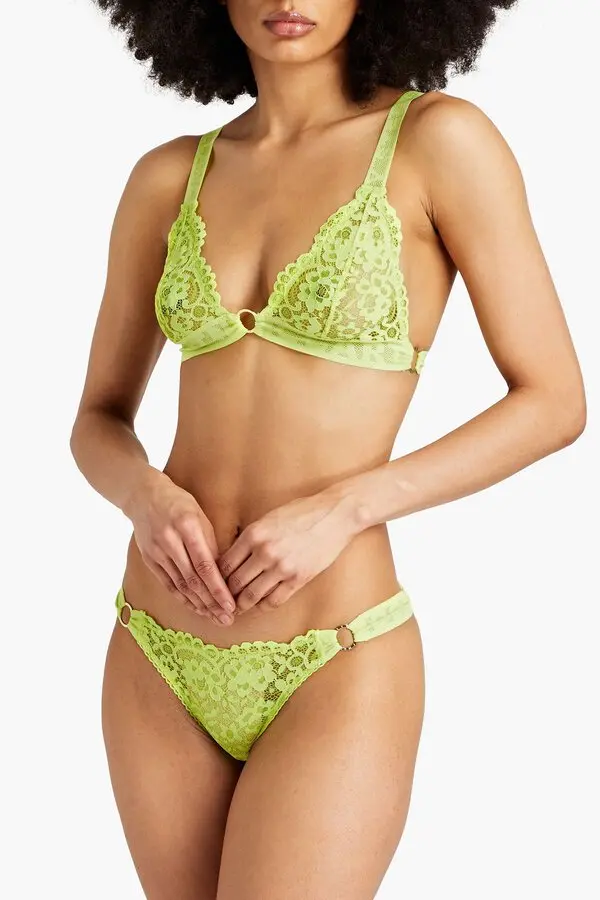 Stella McCartney Neon Stretchlace Triangle Bra