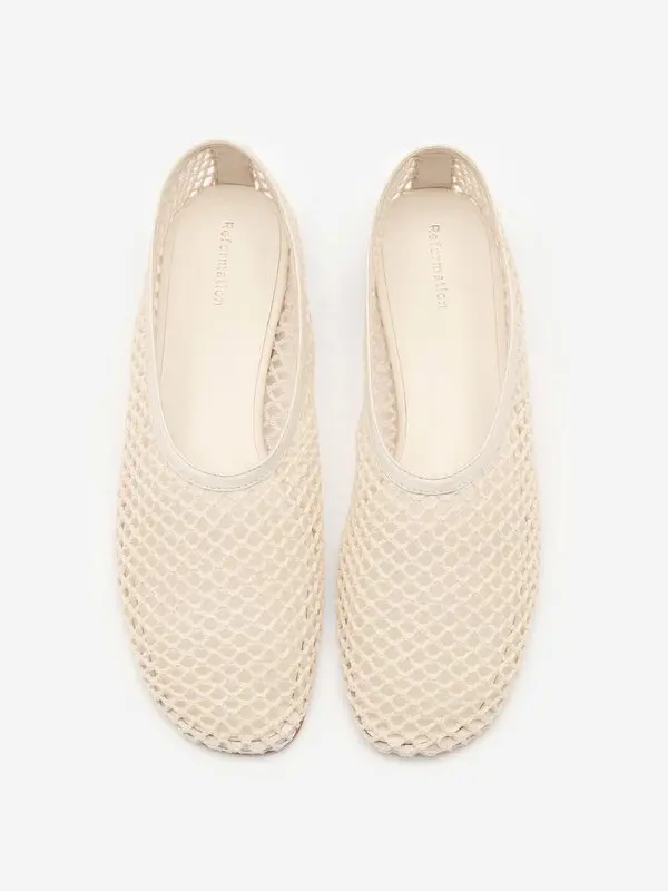 REFORMATION Britt Ballet Flat - Ivory