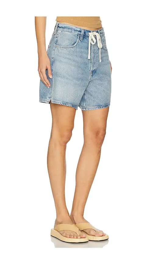Citizens Of Humanity Brynn Drawstring Short In Light Wash Denim