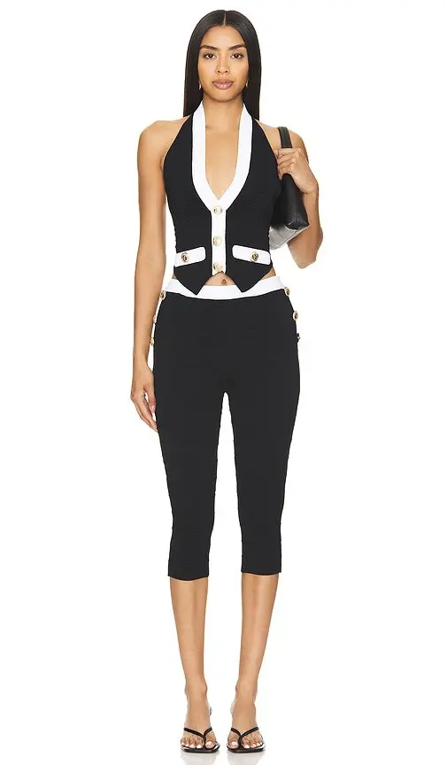 Retrofete Tinsley Vest - Black & White