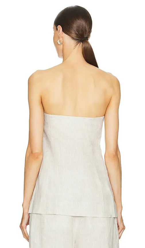 GRLFRND Linen Strapless Tunic Top