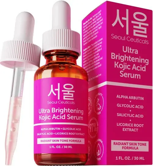 SEOUL CEUTICALS Korean Skincare Ultra Brightening Kojic Acid Serum - Clear