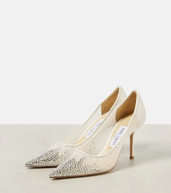 JIMMY CHOO Love 85 Crystal-embellished Pumps
