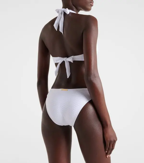 Heidi Klein Milos Halterneck Bikini Top - White