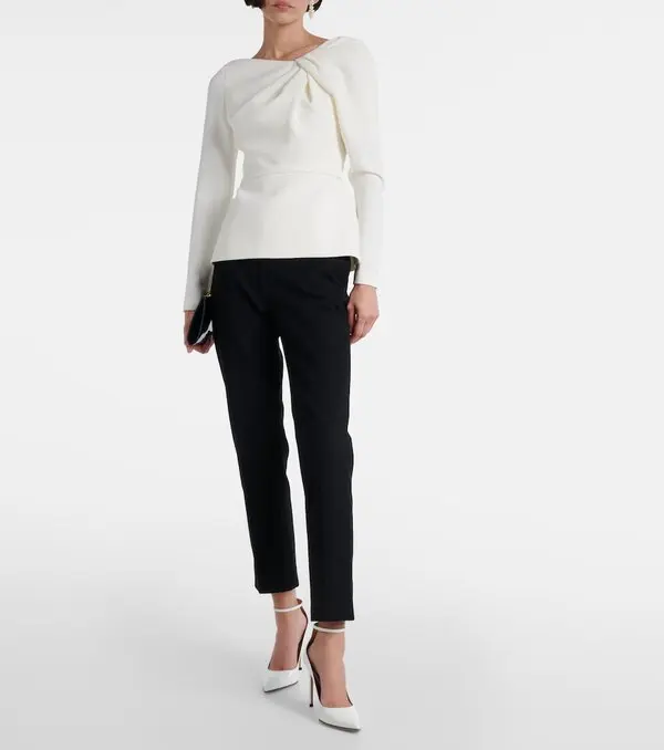 Safiyaa Manya Crêpe Top - White