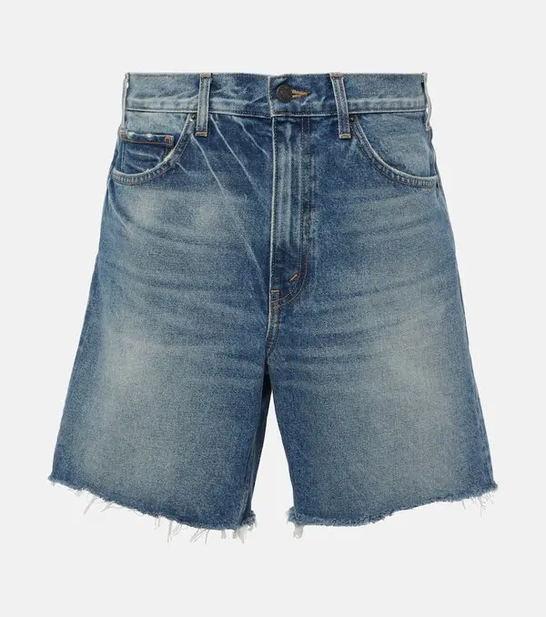 NILI LOTAN Russel Low-rise Denim Shorts - Blue