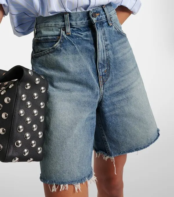 NILI LOTAN Russel Low-rise Denim Shorts